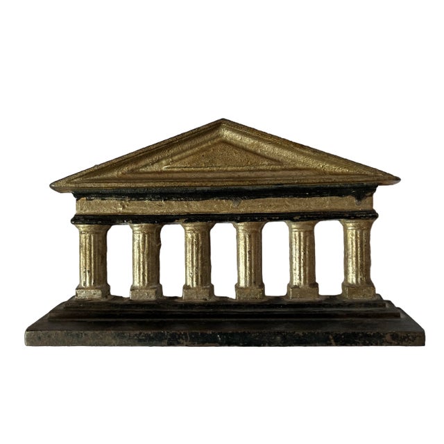 Antique Cast Iron Greek Parthenon Classical Columns Temple Bookends- a ...