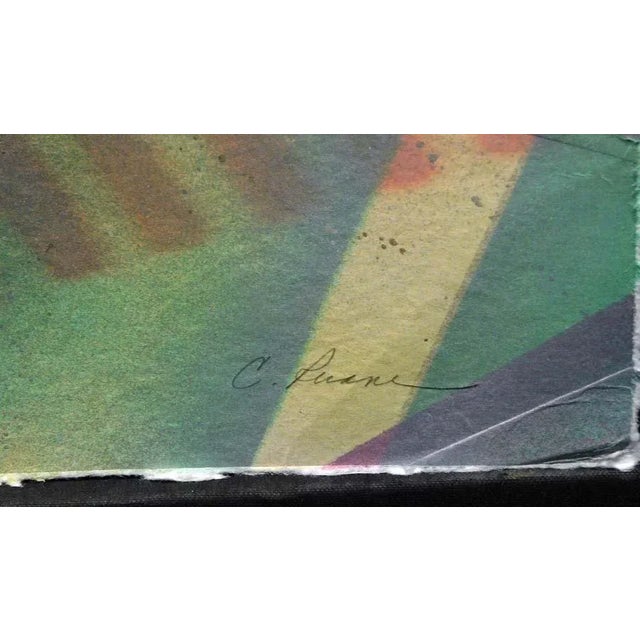 1980s Catherine Ruane "Debut" Original Acrylic Mixed-Media Print on ...