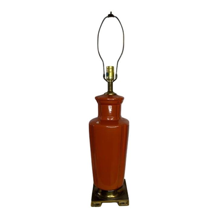 Vintage Underwriters Laboratories Caramel/Orange Ceramic With Square ...