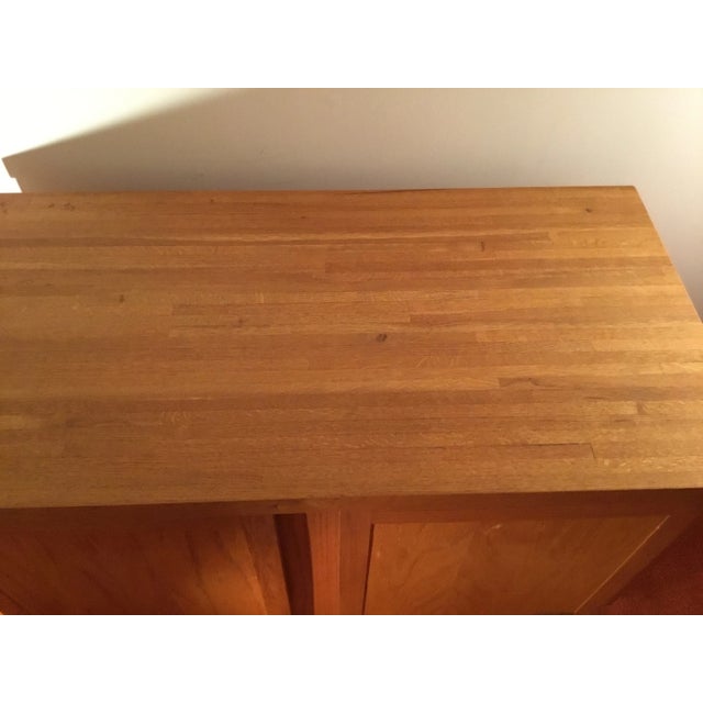 Custom Made Solid Oak Storage Unit | Chairish