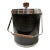 Mid Century Black Faux Alligator Chrome & Wood Bareware Ice Bucket ...