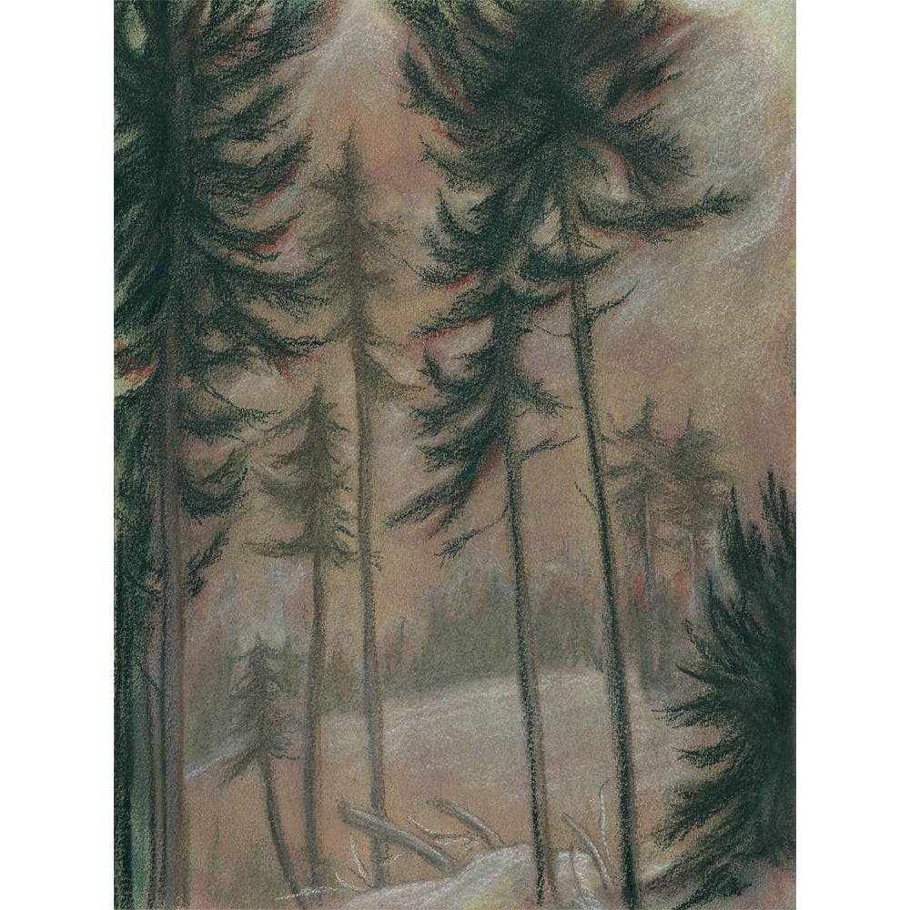 Mixed Media Landscape Drawing by Kathleen Ney | Chairish