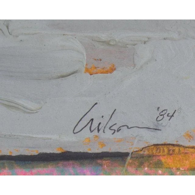 1984 Abstract Mixed Media Painting on Paper by Harry Hilson | Chairish