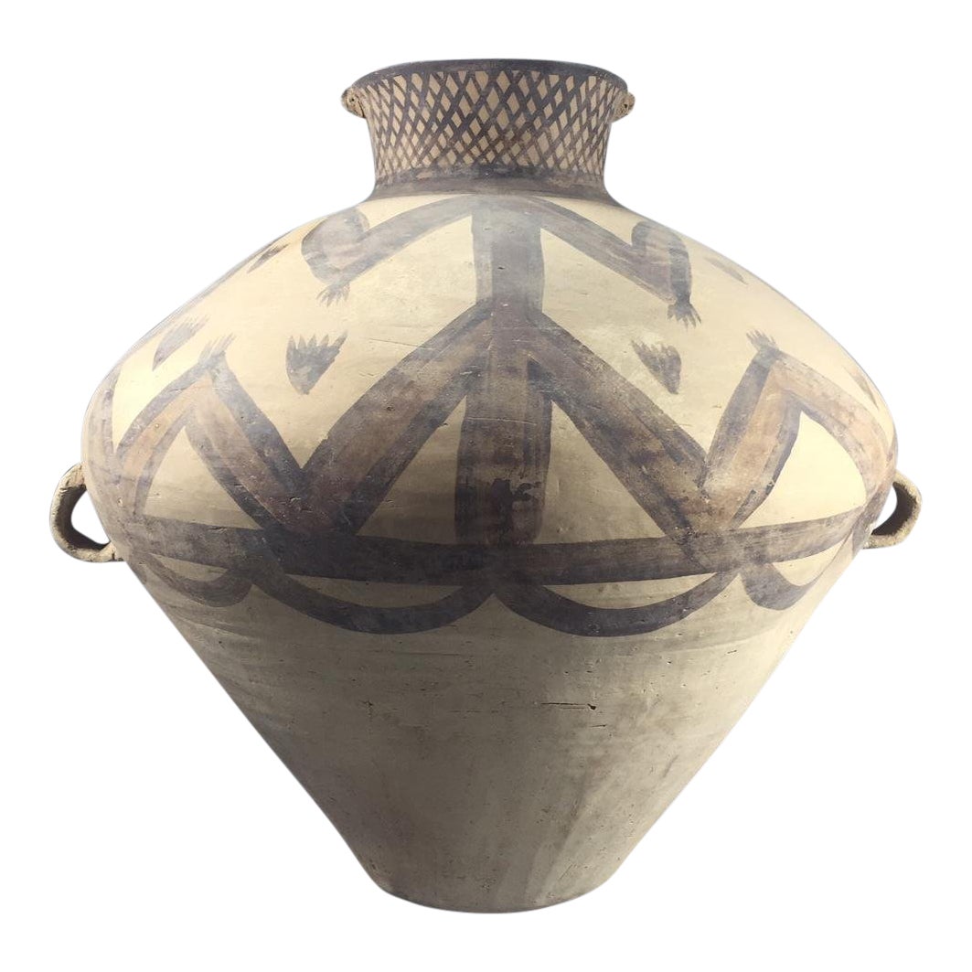Neolithic Period Large Chinese Painted Pottery Jar | Chairish