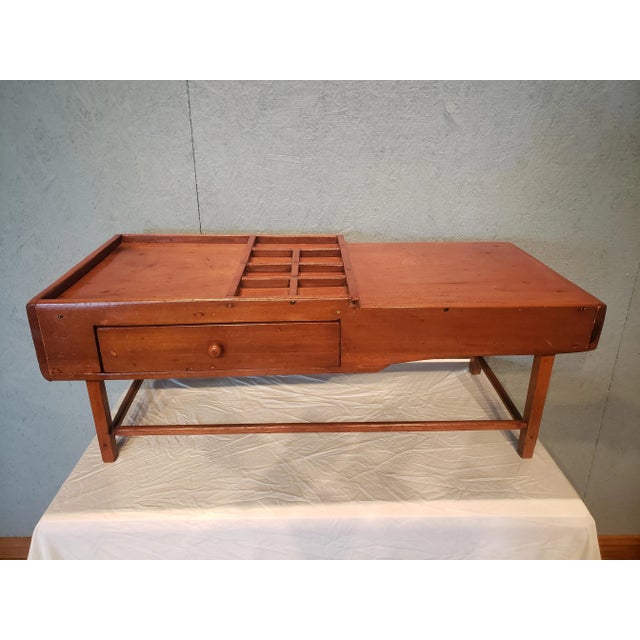 Antique 1800's Hardwood Oak Cobblers Table with Square Nail ...