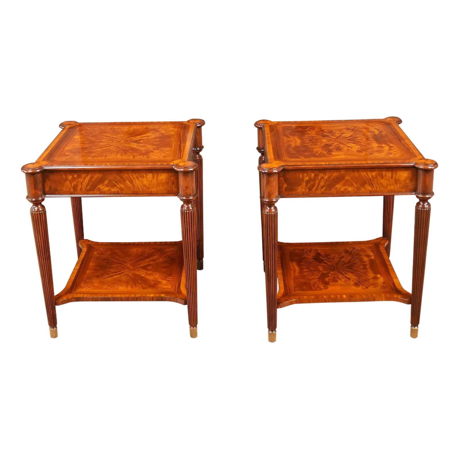 1990s Pair of Theodore Alexander End Tables | Chairish