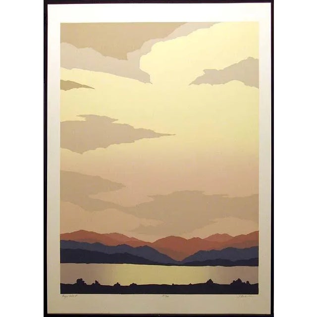 1980s Jim Boutwell "Finger Lake I & II" Diptych Hand Signed Fine Art ...