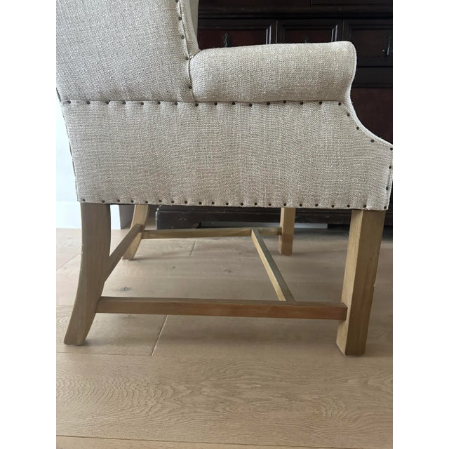 Restoration Hardware French Linen Wingback Chair | Chairish