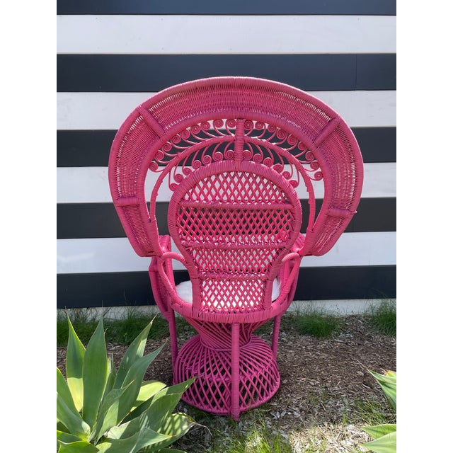 1970s Barbie Pink Peacock Chair | Chairish
