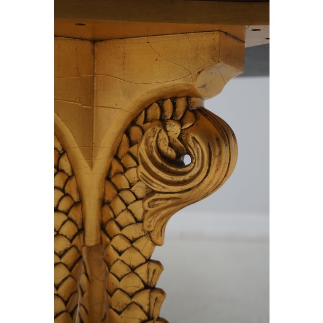 Karges Dolphin Base Round Center Dining Room Table | Chairish