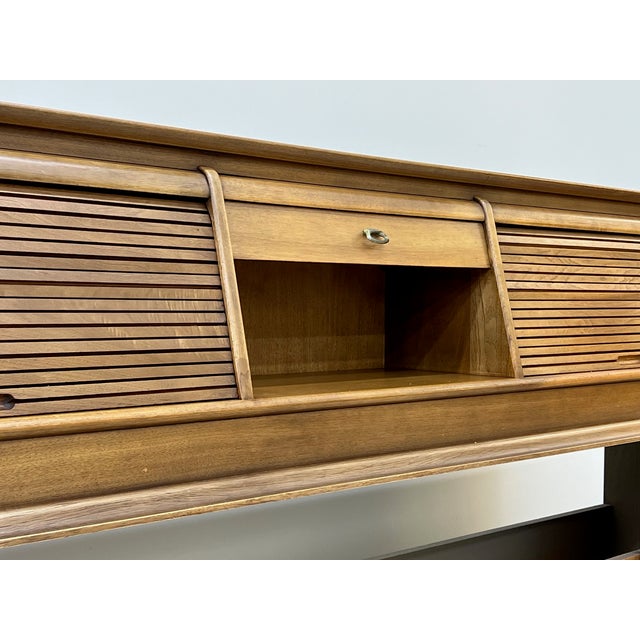 Drexel Projection Mid-Century Modern King Size Storage Headboard by Kipp Stewart | Chairish