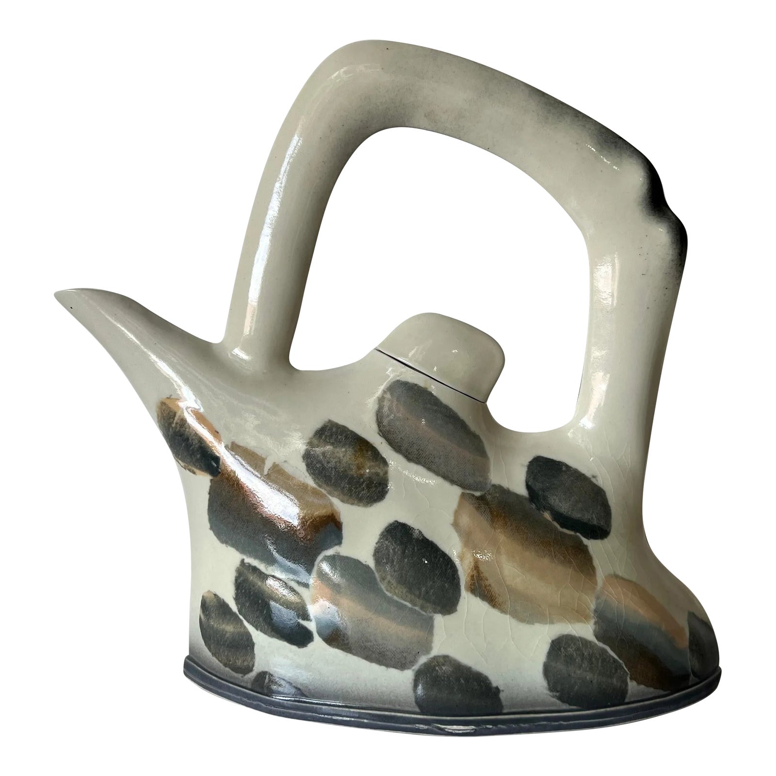 80's Vintage Modernist Pitcher - Shape Sculptural Ceramic Vase, Signed ...