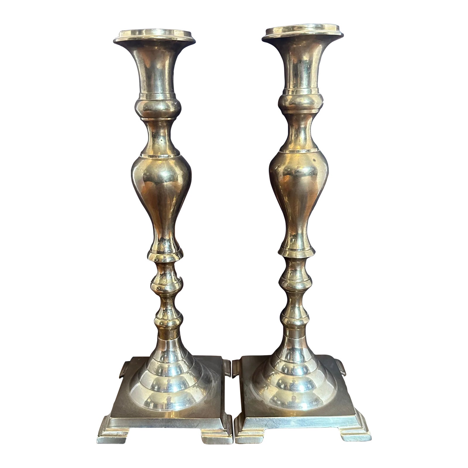 Elegant Tall Brass Candle Holders Photos