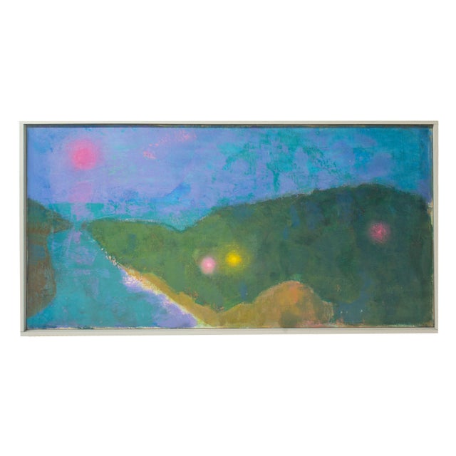 1960 Signed Oil on Canvas Abstract Landscape Painting by Artist Martin ...