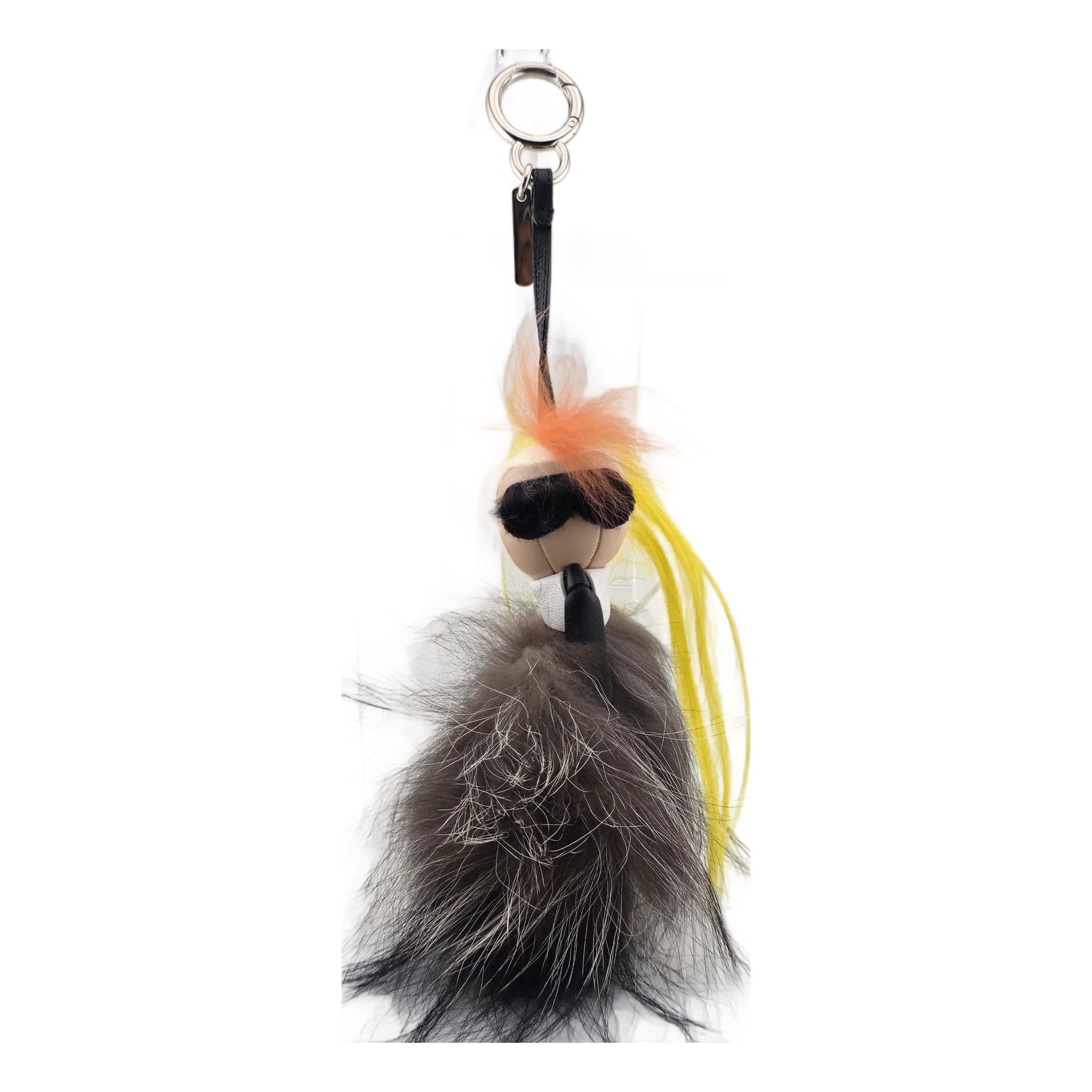 Authentic Fendi Karl Lagerfeld Monster Charm Key Chain Bag Charm Fur ...