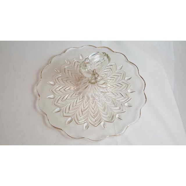 Handled Clear Glass Appetizer Tray | Chairish