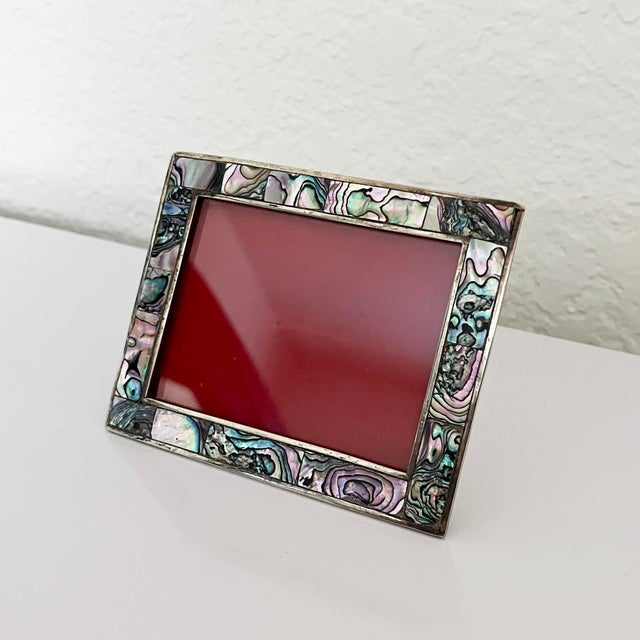 Abalone Shell and Alpaca Silver Picture Frame, 1950s | Chairish