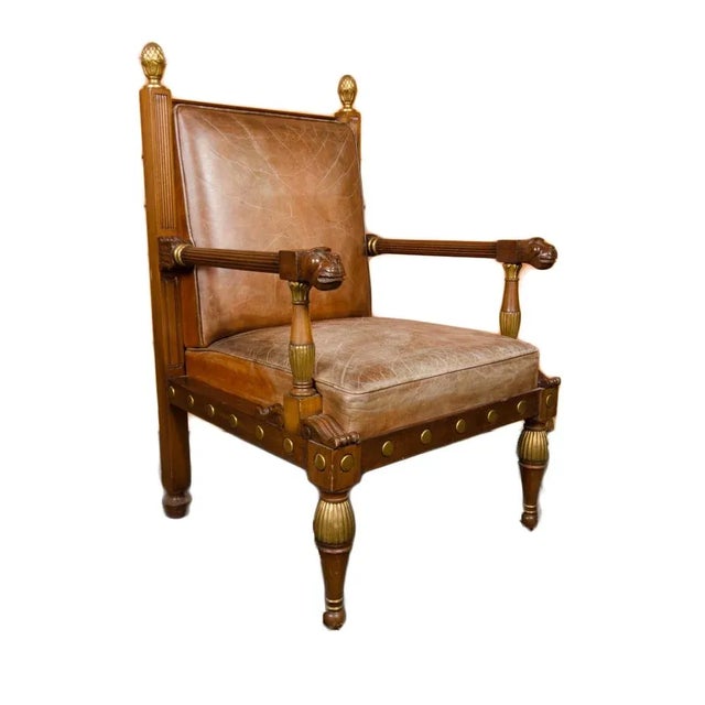 1920s English Open Armchair, in the Manner of 'George Bullock'. | Chairish