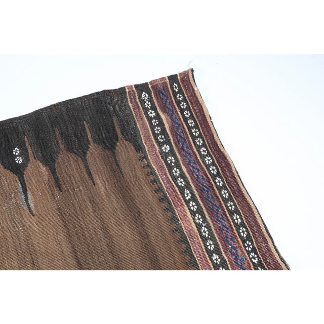 Antique Handwoven Square Size Kurdish Sofrah Kilim | Chairish