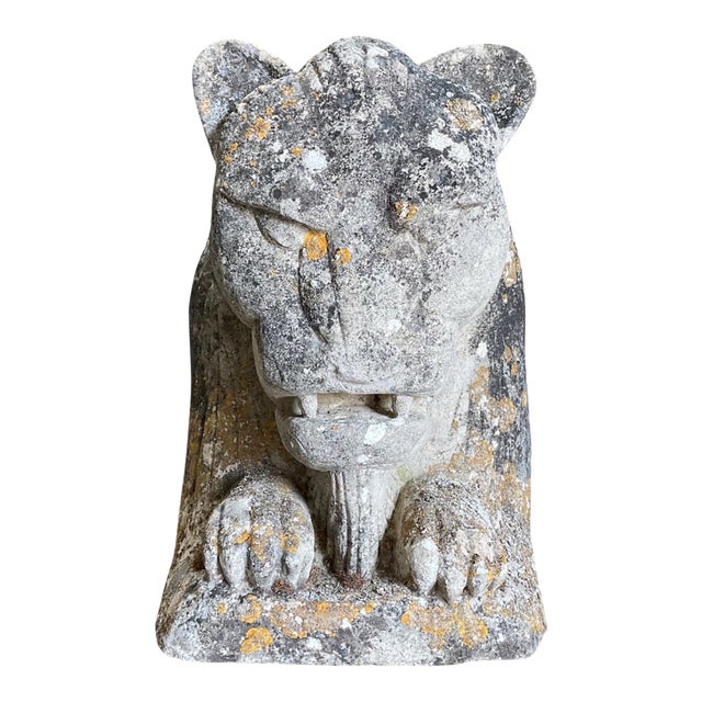 Antique French Limestone Mythological Creature Sculpture | Chairish