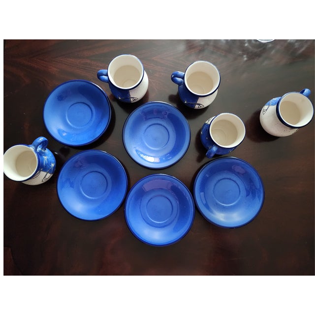 2000s Artesa Fish Coffee Cups With Saucers Modern Vega Pottery Studio ...