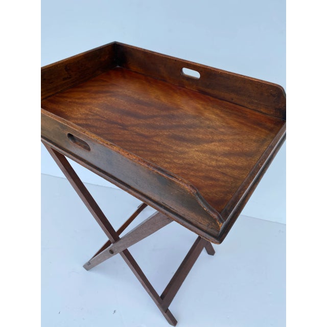 19th Century English Butlers Tray With Stand | Chairish