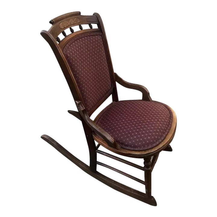 1900s Antique Victorian Rocking Chair | Chairish