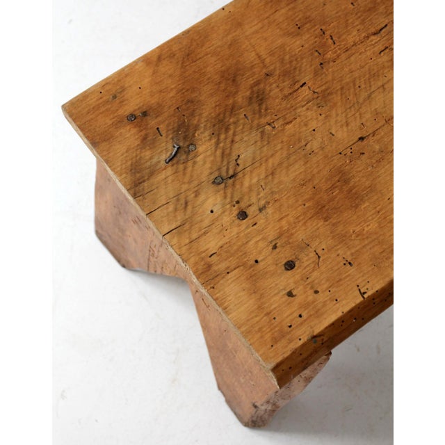 Vintage Rustic Wood Bench | Chairish