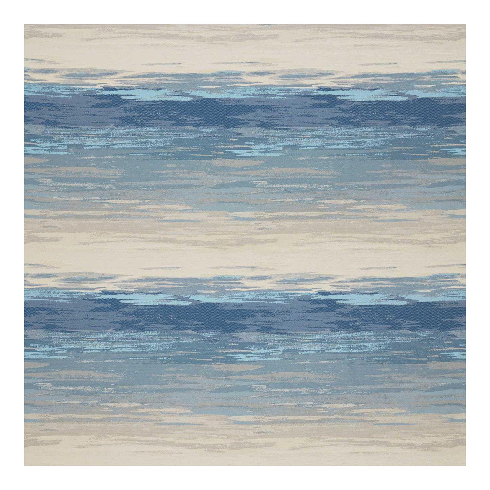 Chroma Fabric - Indigo/Parchment /Sky - Sample | Chairish