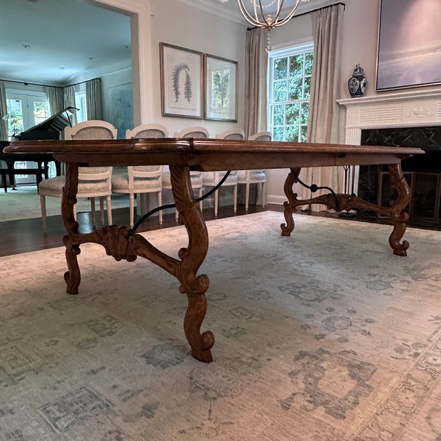 Mike Bell Carved French Country Dining Table | Chairish