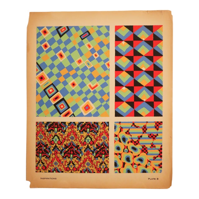 1928 American Design Pochoir, Inspirations (Book B, Plate 8), André ...