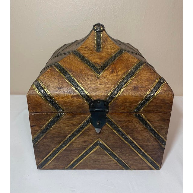 Early 20th Century India Handmade Wood Nettur Petti Malabar Box Domed ...