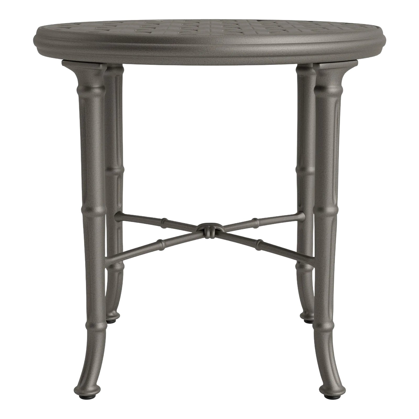 Brown Jordan Calcutta 20" Round Cast Top Occasional Table, Mica frame ...