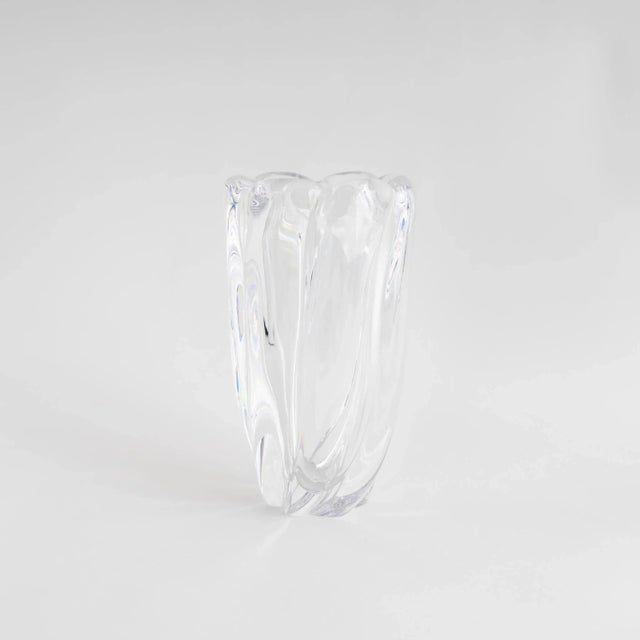 Vintage Orrefors Crystal Tall Waterfall Vase by Edvin Ohrstrom - a Pair ...