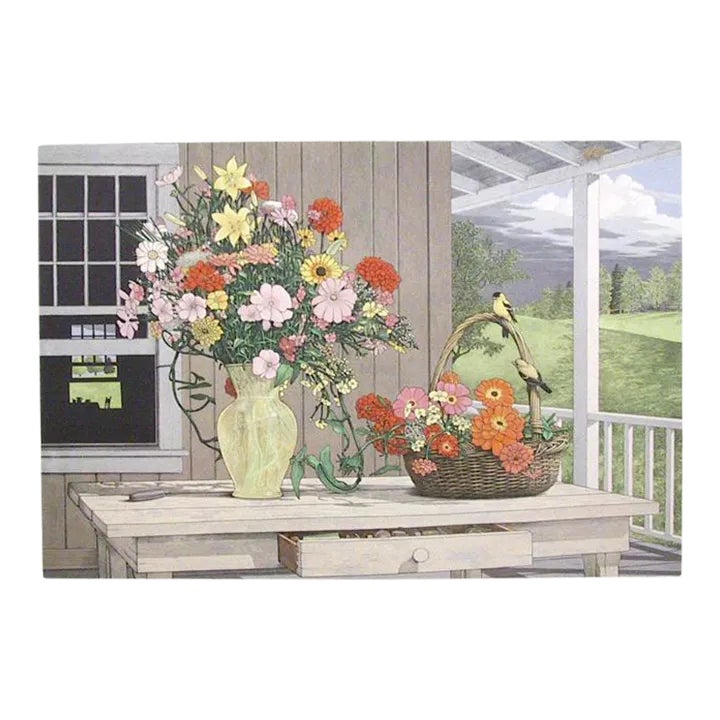 Curious Visitor, Mel Hunter, Lithograph | Chairish