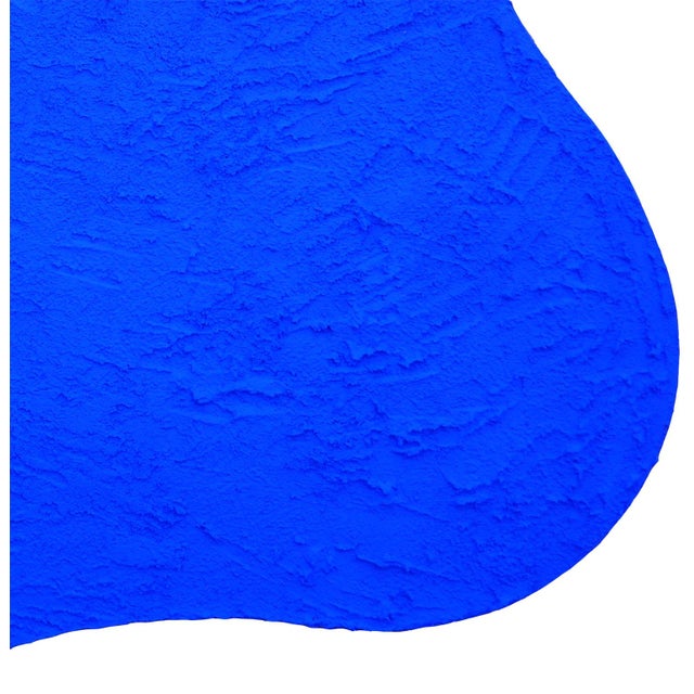 2022 "Headache" Contemporary Abstract Biomorphic Blue Textured ...