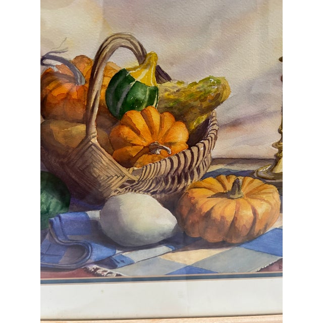 Fall Still Life Watercolor Painting | Chairish