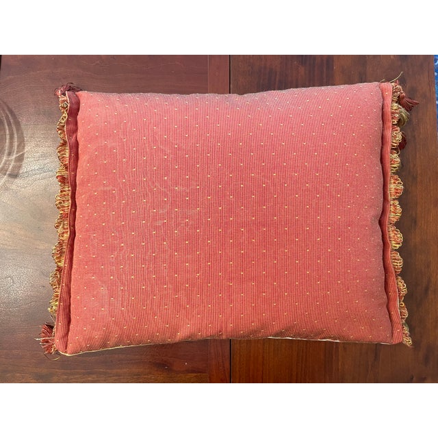 Pair of French Country Toile Pillows With Fringe Tassels | Chairish