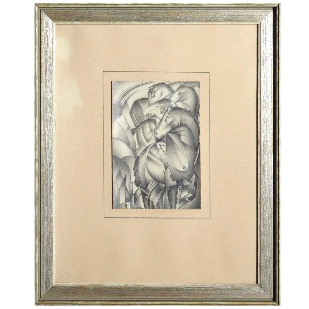 Cubist Drawing | Chairish