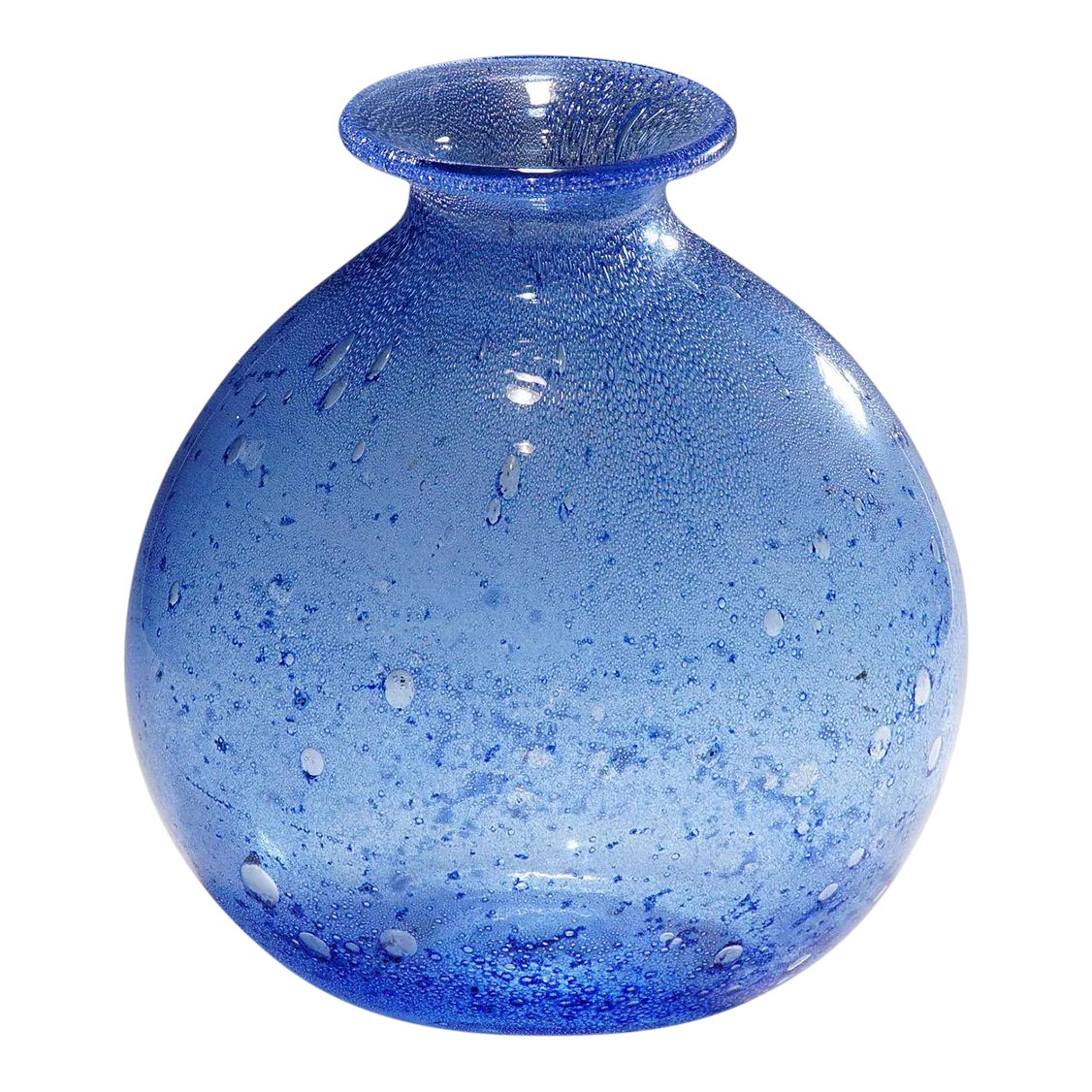 Monumental Ercole Barovier - Barovier & Toso Efeso Blue Vase 1964 ...
