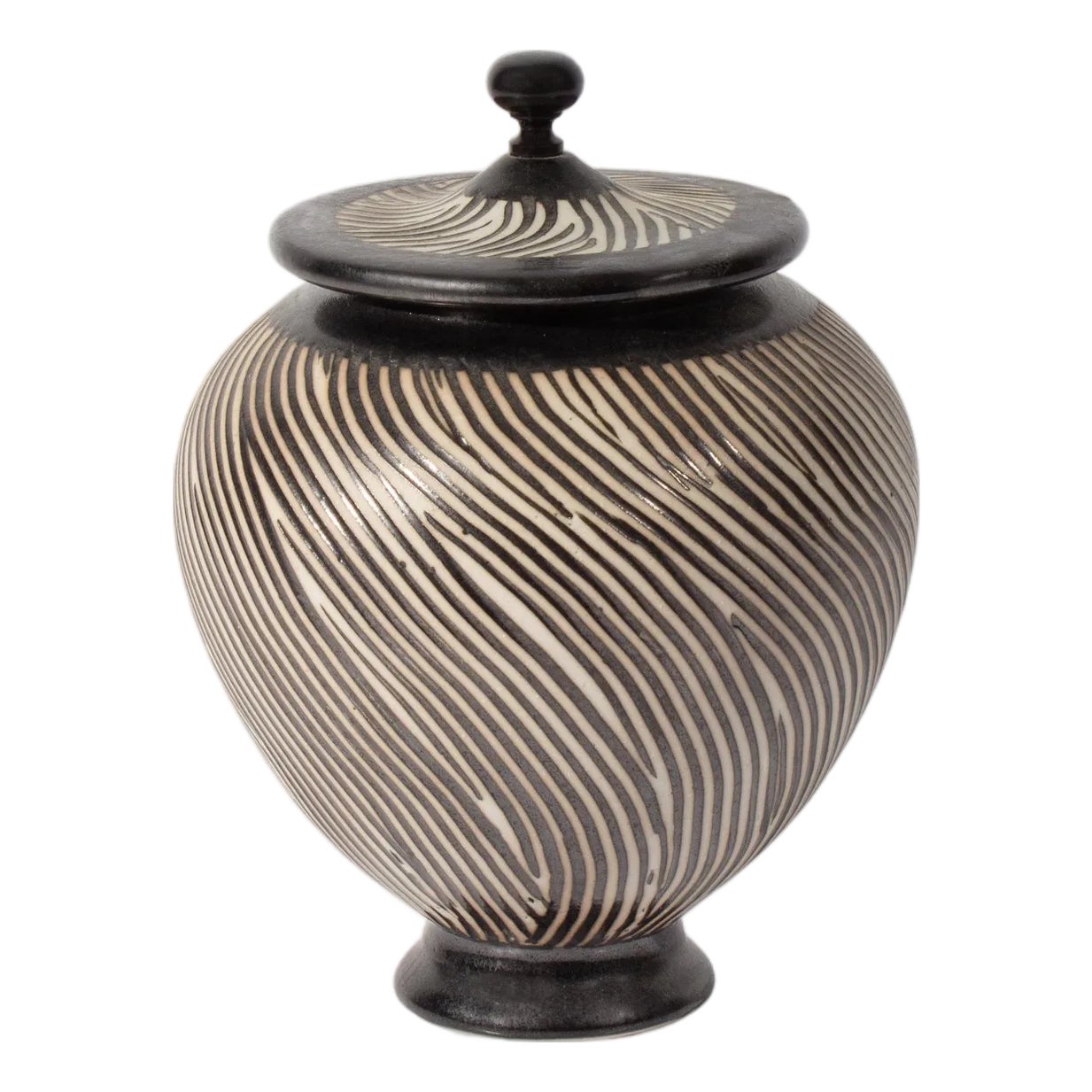 Studio Pottery Lidded Vessel by Brian Moore | Chairish