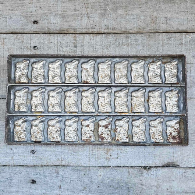 Antique 1920s Easter Bunny Rabbit Chocolate and Candy Flat Mold | Chairish