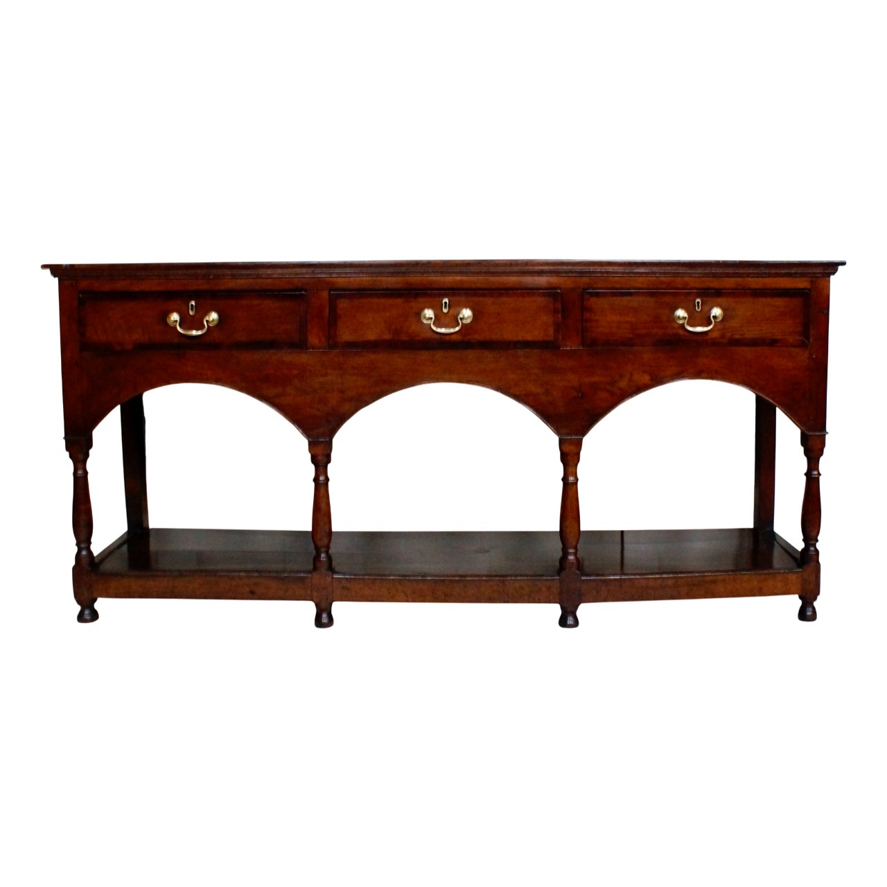 Antique Georgian Oak Pot Board Welsh Dresser, 1820 | Chairish