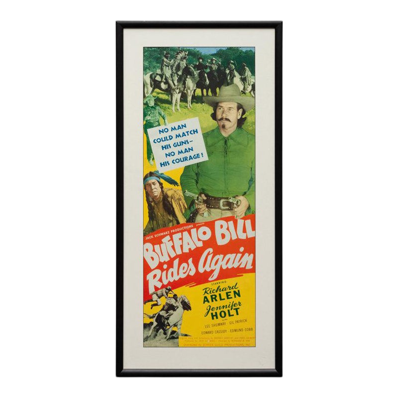 1940s Buffalo Bill Rides Again Movie Poster, Framed | Chairish