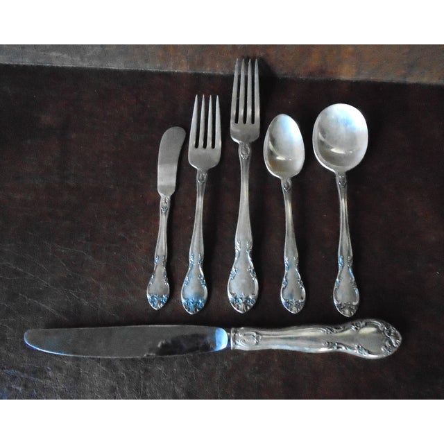 1980s Gorham "New Elegance" Silverplate Flatware Service for 12 - 98 Pieces | Chairish