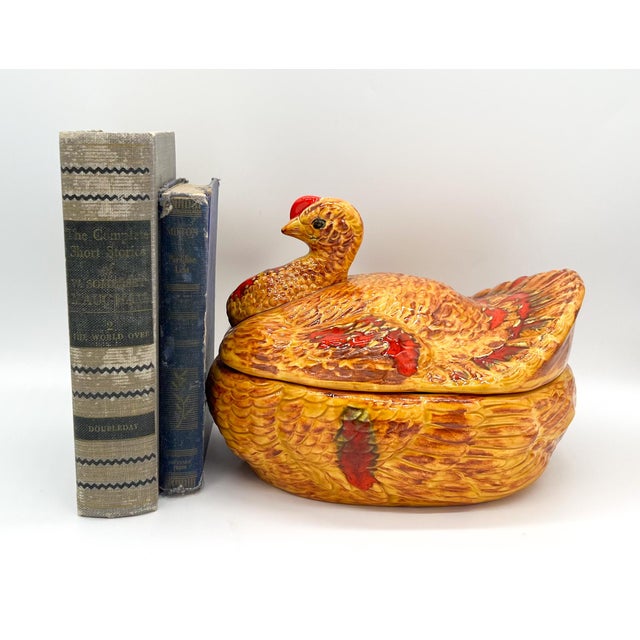 Vintage Ceramic Turkey Tureen/ Lidded Dish for Fall Thanksgiving | Chairish