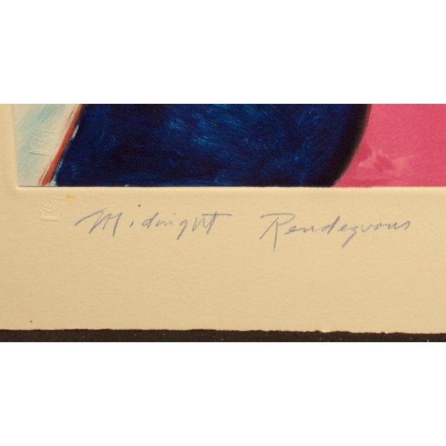 1980s Earl Linderman "Midnight Rendezvous" Hand Signed Original Artwork ...