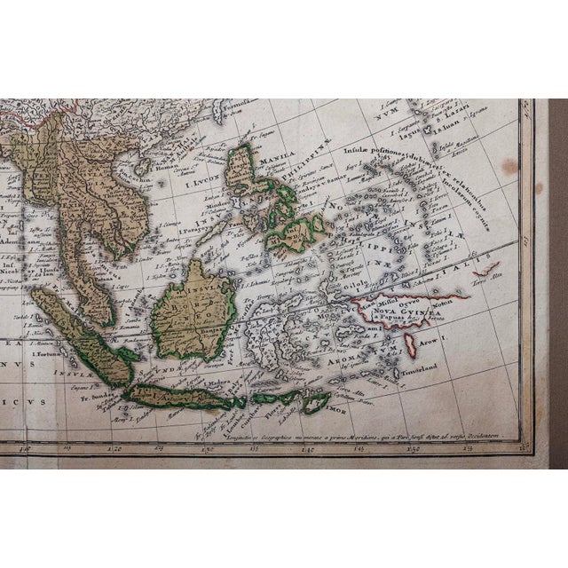 Mid 20th Century Map of Asia | Chairish