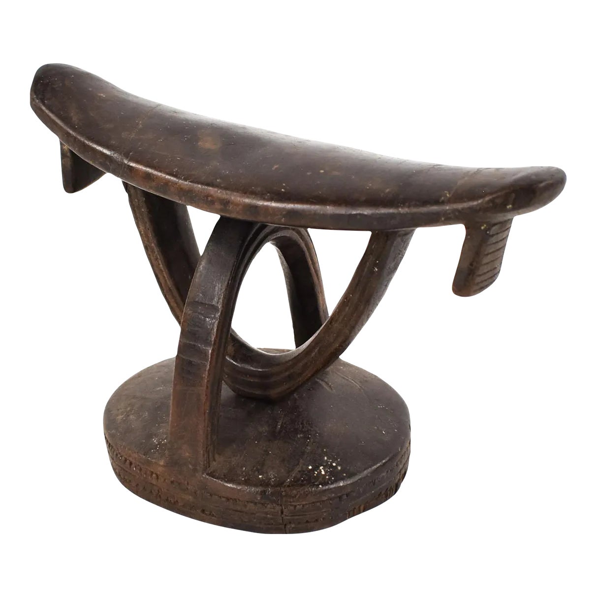 Mid-Century African Wood Headrest | Chairish