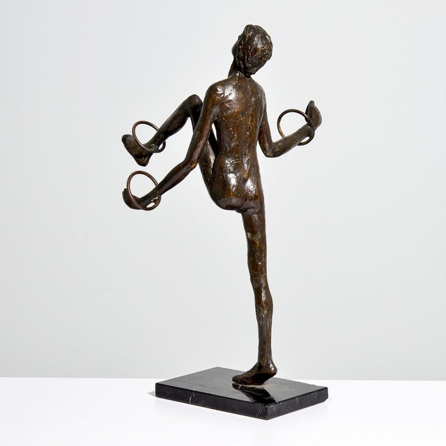 Late 20th Century Victor Salmones “Nude Juggler” Bronze Sculpture ...